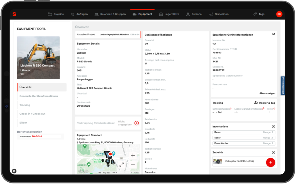 Equipment Management Software for Construction | syniotec
